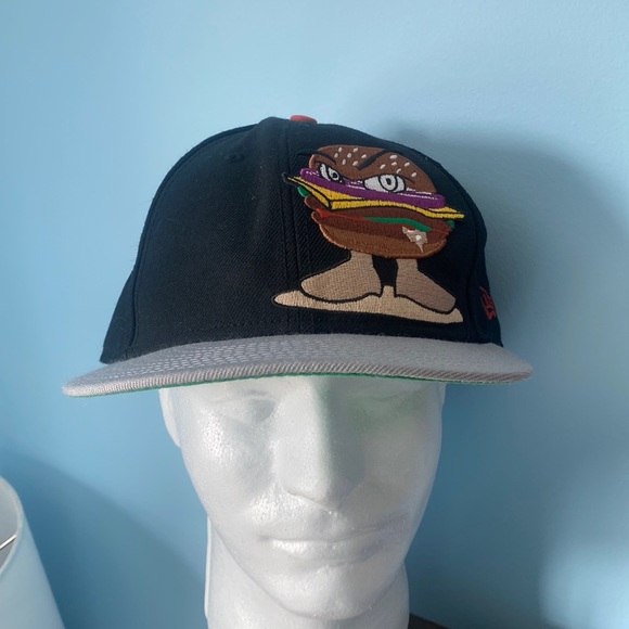 New Era | Accessories | Rare New Era 59fifty Fitted Evil Cheese Burger ...